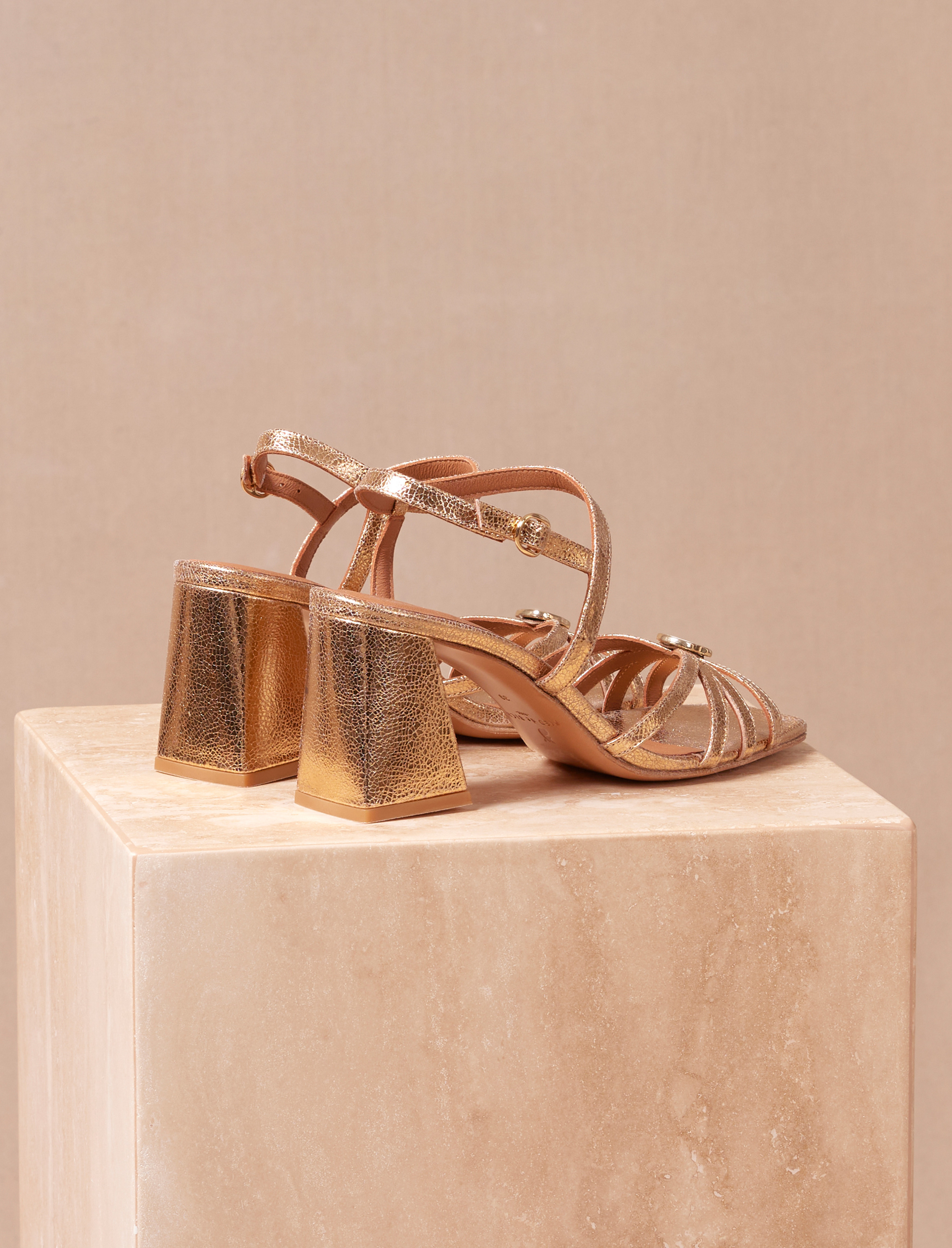 Sandales à Talons pour Femme en Cuir ou Daim